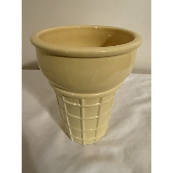 Dining | Oversized 425 Ceramic Ice Cream Cone Waffle Coneshape Serve It ...